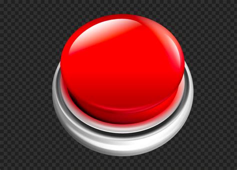 realistic red push button big dome png citypng