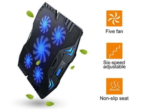 Promo Laptop Cooling Pad 5 Kipas Laptop Original Import Mencegah Overheating Diskon 23 Di
