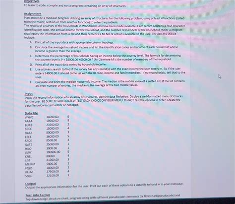 solved assignment plan and code a modular program utilizing