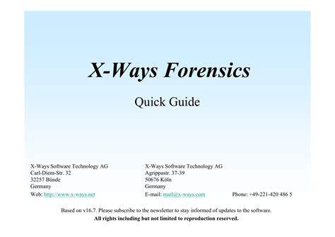 X Ways Forensics Quick Guide Manualzz