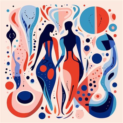 Premium Vector Vector Flat Design Style Abstract Illustration Male And Female Characters