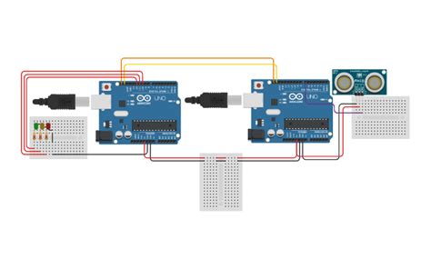 Circuit Design I2c 2 Arduinos Tinkercad