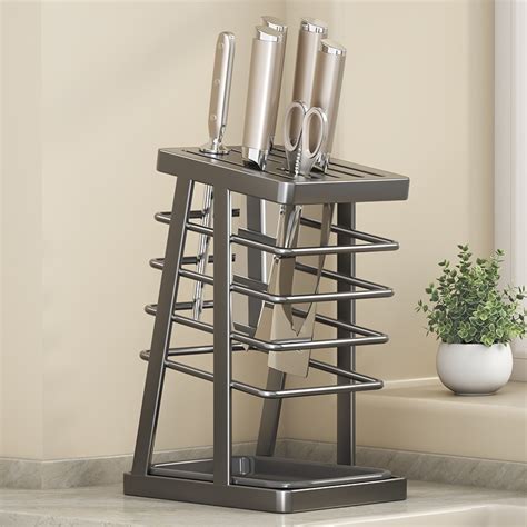 林氏百貨 不鏽鋼刀具架 廚房刀架 刀具瀝水架 菜刀收納架 剪刀收納 刀具收納架 刀架 廚房置物 多功能收納架 蝦皮購物