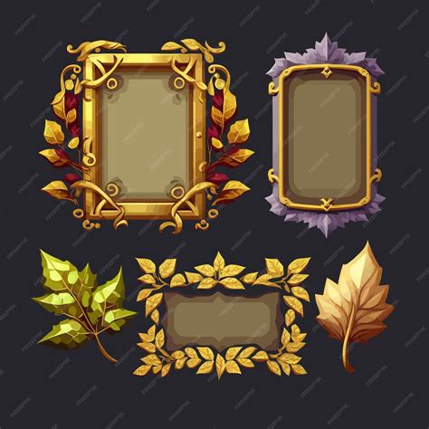 순위 프레임 Ui 게임 경계는 Rpg 게임 아바타 게임 Ui Ux 현대 요소에 대한 진화 프레임입니다 프리미엄 벡터