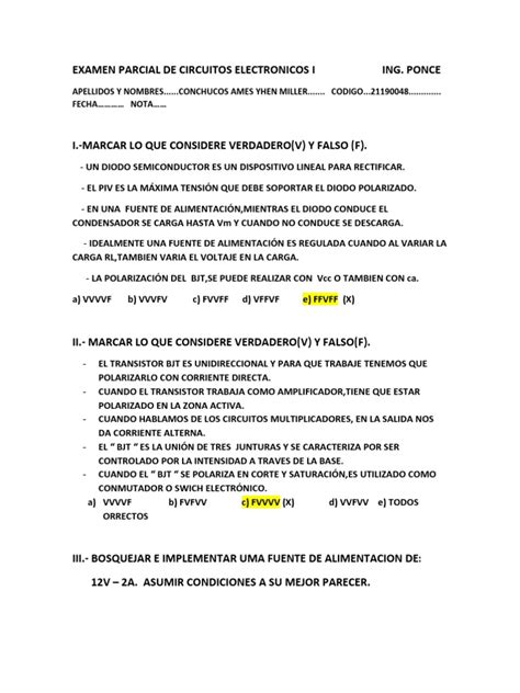 Examen Parcial De Ce I Conchucos Ames Yhen Miller Pdf