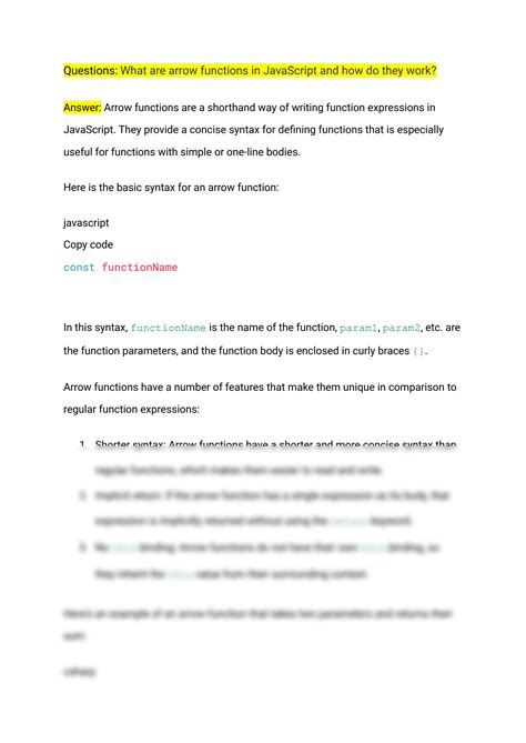 Solution What Are Arrow Functions In Javascript And How Do They Work