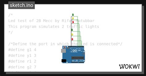 2 Traffic Lights Simulate By Rifat Copy Wokwi Esp32 Stm32 Arduino