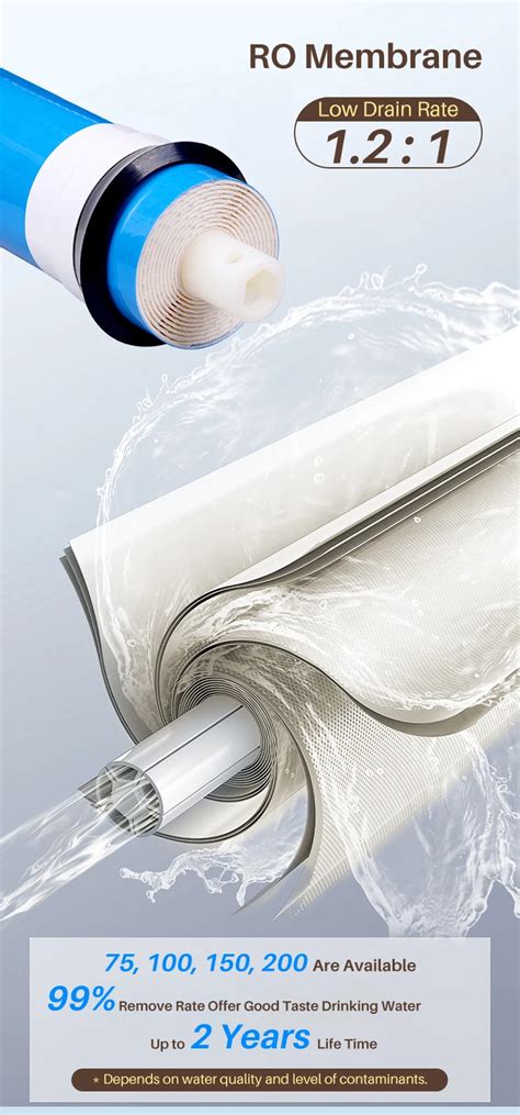 5 Stage Filtration System Drinking Pure Water Household Filter For Water Treatment Reverse