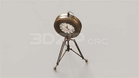 6654 free 3ds max antique tripod clock model download