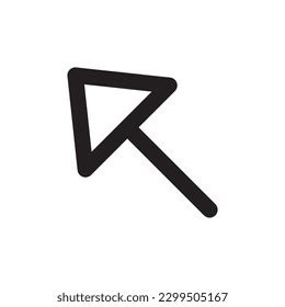 Computer Arrow Icon Cursor Flat Sign Stock Vector Royalty Free