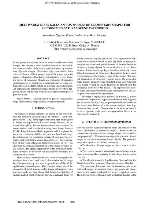 Pdf Multivariate Log Gaussian Cox Process For Recognizing Natural Scene Categories