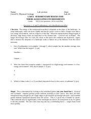 Spring2021 Lab4assignment Doc Name Lab Section Date Geos251 Physical Geology Lab 4 LAB 4