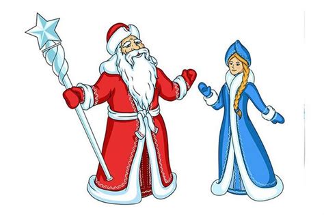 Рисунки Деда Мороза и Снегурочки 2025 для детей