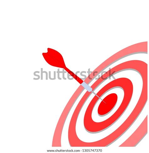 Darthitting Target Red Arrow Target Center Stock Vector Royalty Free 1305747370 Shutterstock