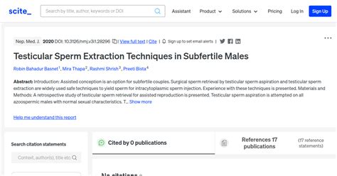 Testicular Sperm Extraction Techniques In Subfertile Males Scite Report
