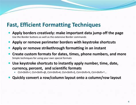 Mastering Excel Formatting Techniques Ppt
