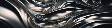 Premium Photo Metallic Abstract Wavy Liquid Background Layout Design Tech Innovation