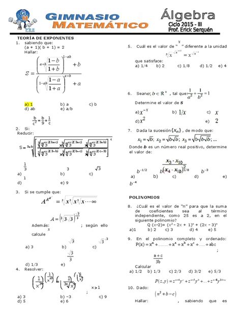 Ejercicios De Algebra Funciones Y Mapeos Álgebra Abstracta