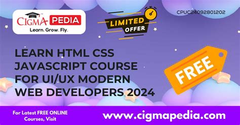 learn html css javascript course for ui ux modern web developers 2024