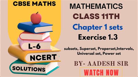 ncert solutions exercise 1 3 chapter 1 sets class 11 maths by aadesh