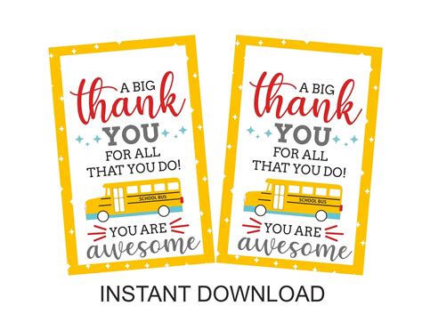 Free Printable Bus Driver Appreciation Cards 700x467