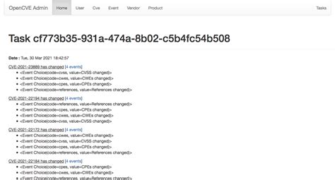 Admin OpenCVE Documentation