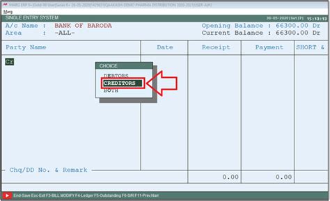 How To View All Creditor Ledger While Creating Single Entry In Marg