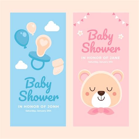 손으로 그린 베이비 샤워 레이블 템플릿 무료 벡터