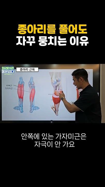 종아리를 풀어도 자꾸 뭉치는 이유 Youtube