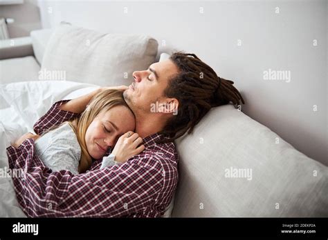 Romantic Cuddle In Bed