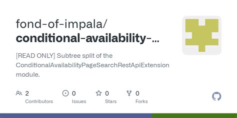 Github Fond Of Impalaconditional Availability Page Search Rest Api