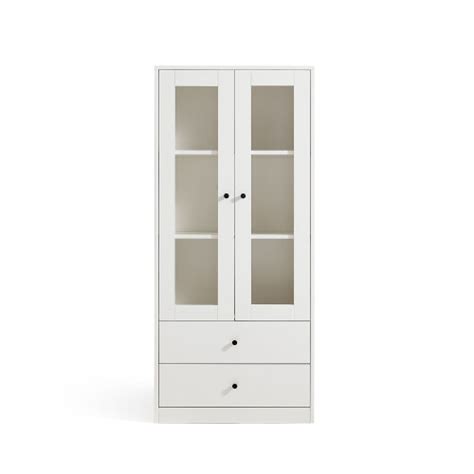 gerzson 0 6m medium display cabinet with drawers white furniture