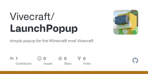 Github Vivecraftlaunchpopup Simple Popup For The Minecraft Mod