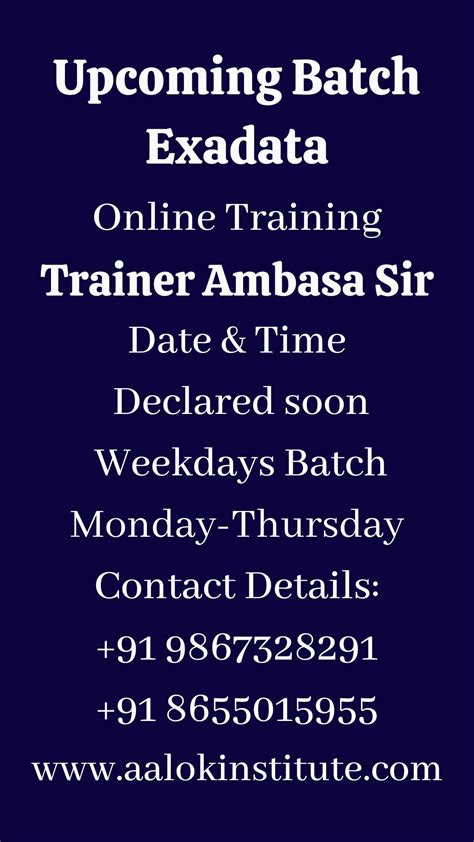 Aalok Institute On Linkedin Upcomingexadatabatch