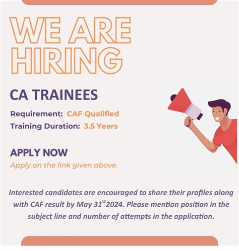 Hanan Wasif Zulfiqar On Linkedin Fatima Group Is Hiring Ca Trainees For Its Icap Training