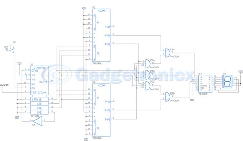 Two Digit Counter Circuit Using 7 Segment And Ic 4026 Gadgetronicx