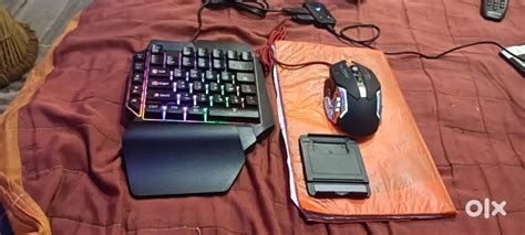 One Hand Gaming Keyboard And Backlit Mouse Combo Usb Wired New One Computer Accessories