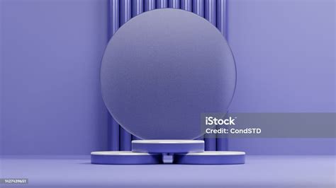 3d 렌더링 플랫폼 디스플레이 스탠드 연단 모형 또는 받침대와 제품 쇼케이스 및 프리젠 테이션을위한 매우 페리 컬러 배경 보라색에 대한 스톡 사진 및 기타 이미지 Istock