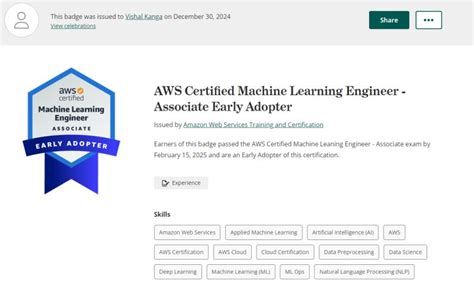 vishal kanga on linkedin aws mlops machinelearning cloudcomputing