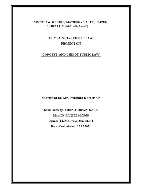 Comparative Analysis Of The Concept And Uses Of Public Law Pdf