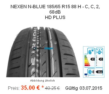 Nexen N’blue HD Plus 185 / 65 R15 88 H nur 35€ | Reifen-Felgen.de