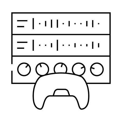 Sound Design Game Development Line Icon Illustration 48357170 Vector