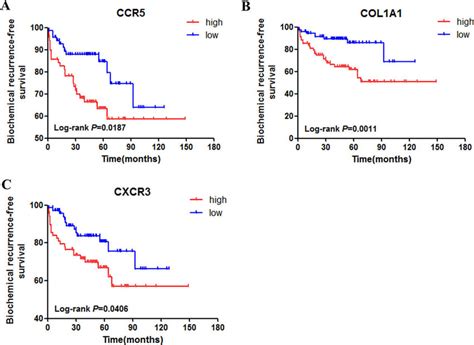 Prognosis Analyses Of The Hub Genes A C Three Hub Genes Were