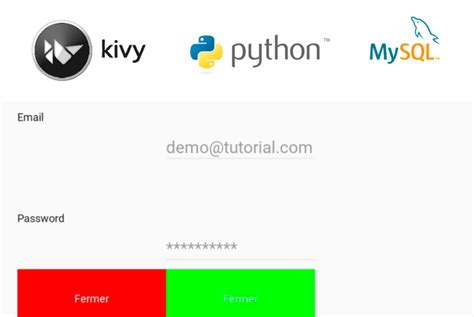Login Form Using Python And Kivy Gui And Mysql Connector Tutorial