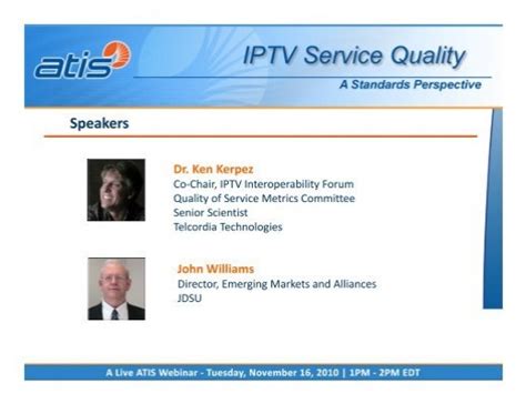 iptv qos metrics atis
