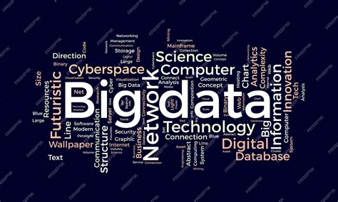 Premium Vector Word Cloud Background Concept For Big Data Internet Technology Network With