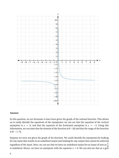 Lesson Horizontal And Vertical Asymptotes Of A Function Nagwa