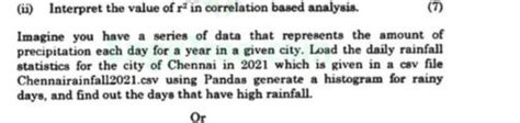 Ii Interpret The Value Of R2 In Correlation Based Analysis Imagine Yo