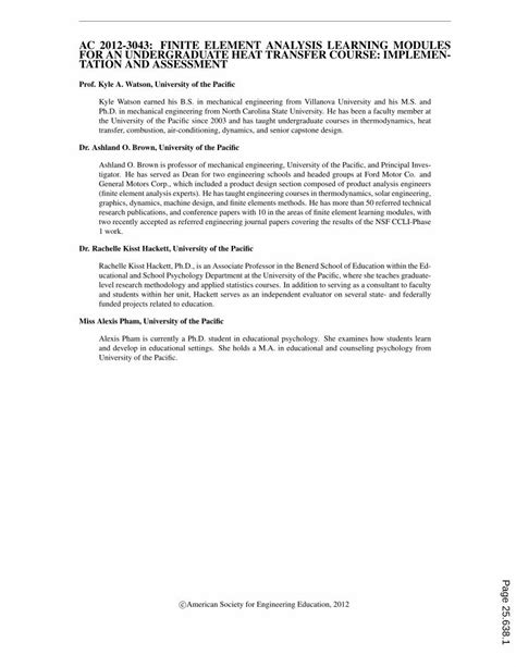 pdf finite element analysis learning modules for an learning