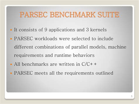Ppt The Parsec Benchmark Suite Powerpoint Presentation Free Download